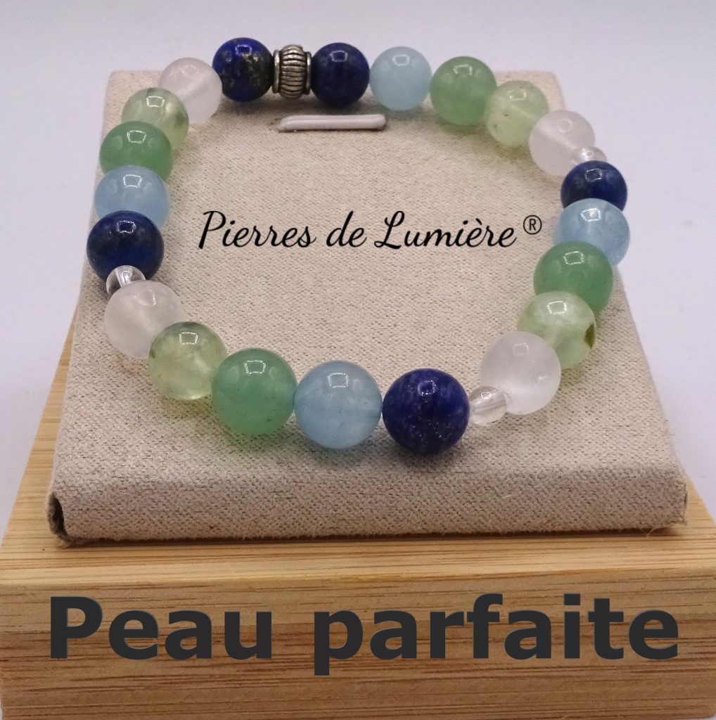 Bracelet association peau parfaite 8mm - Pierres de Lumiere